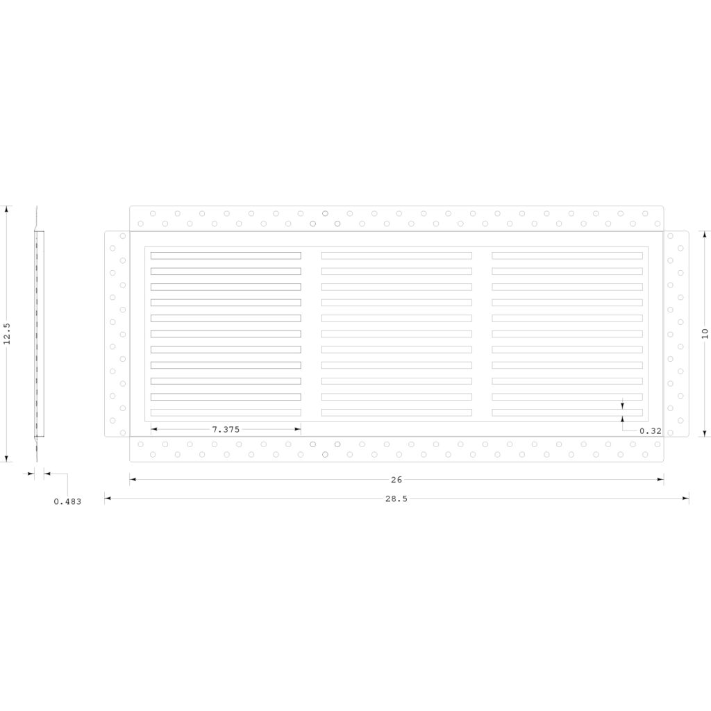 Flush Removable Cold Air Return Cover, 24″ x 8″ | Made2Match